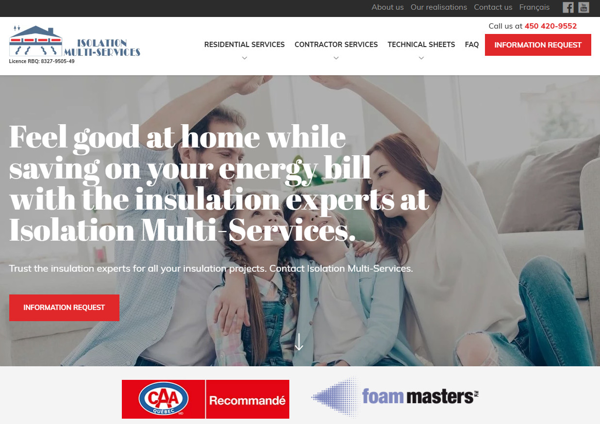 Redesign of Isolation Multi-Services’ website | Vortex Solution