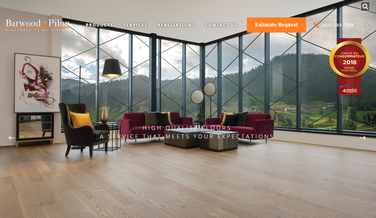 Graphic redesign of Barwood Pilon's website | Vortex Solution