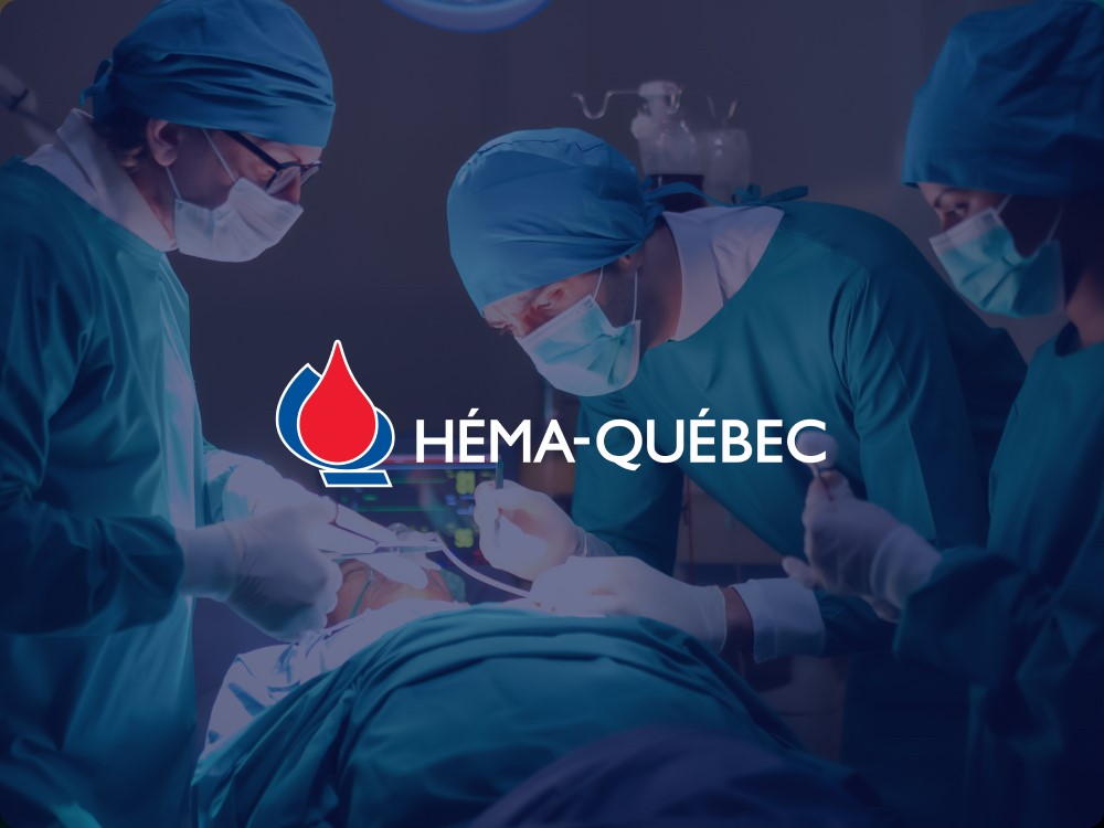 Héma-Québec | Réalisation par Vortex Solution